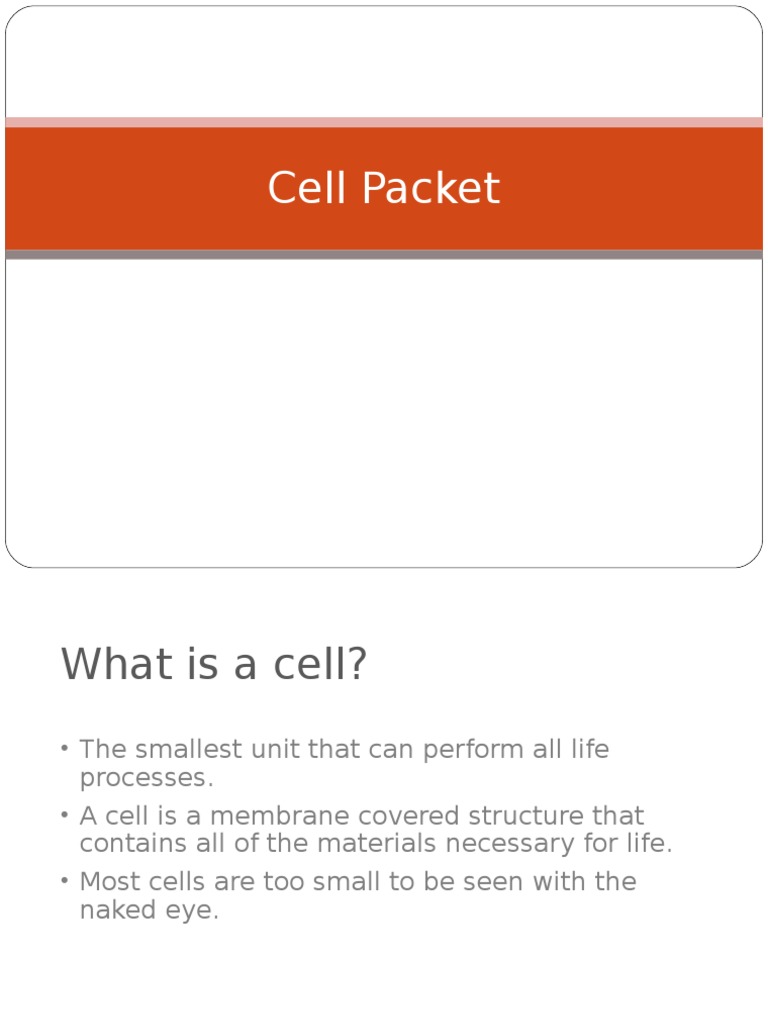Cell Packet Answers Ppt Vacuole Cell Biology 