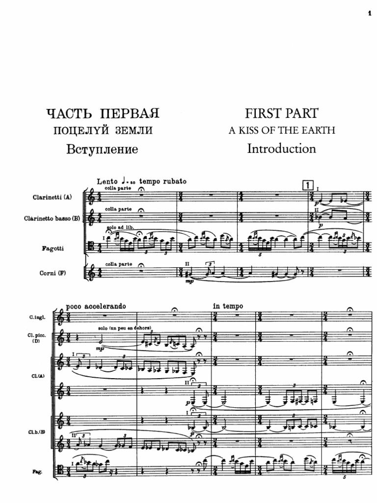Rite of Spring Score Excerpt | PDF