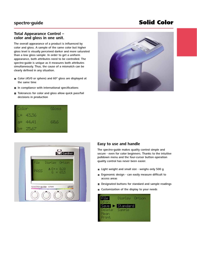 Spectro Guide | Color | Lighting | Free 30-day Trial | Scribd