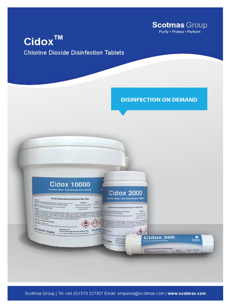 Cidox Chlorine Dioxide Disinfection Tablets Brochure | PDF ...