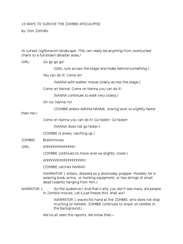 10 Ways To Survive The Zombie Apocalypse | PDF
