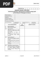 ISO/IEC 17065:2012 Compliance Checklist | PDF | Audit | Internal Audit