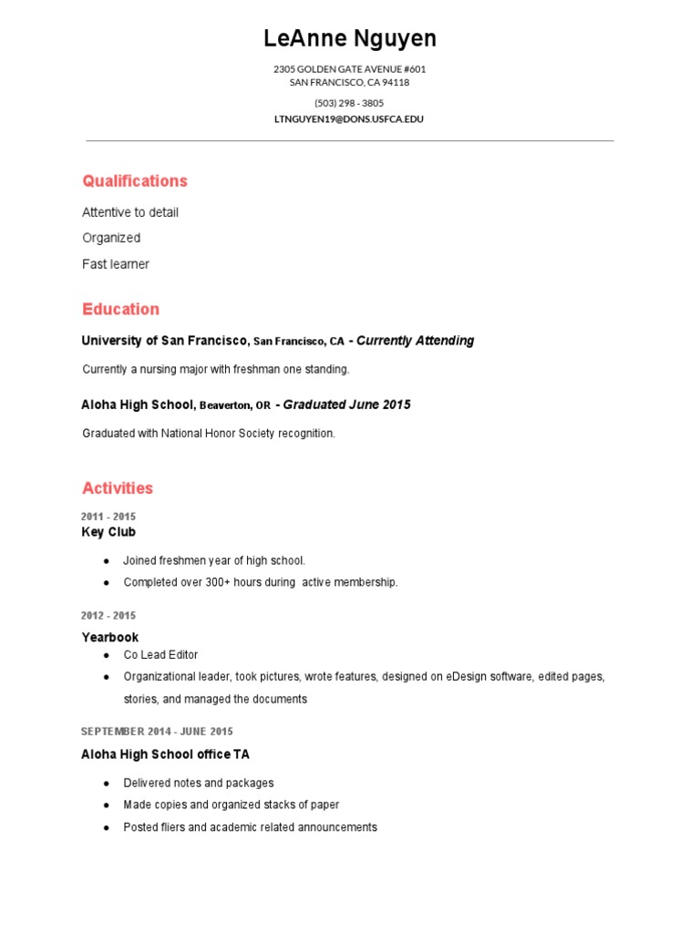 Leanne Nguyen Resume | PDF