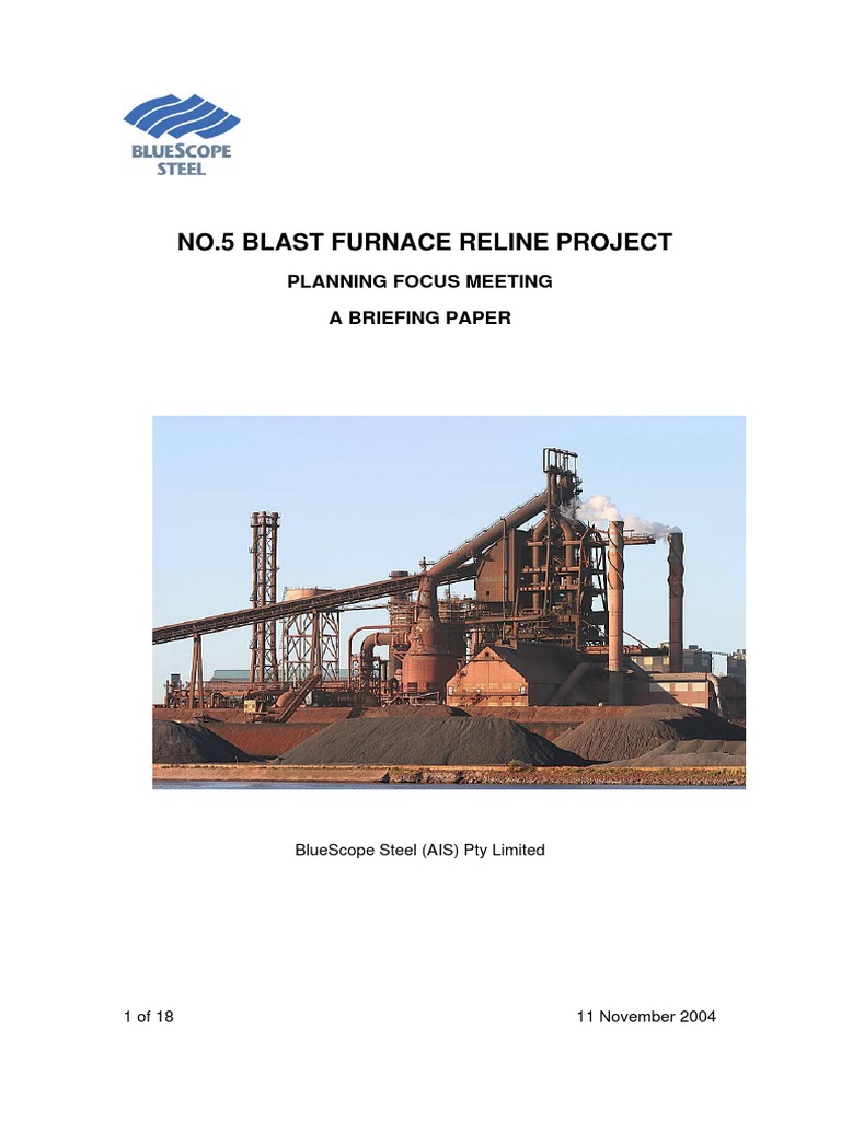BF Reline Project | PDF | Blast Furnace | Iron