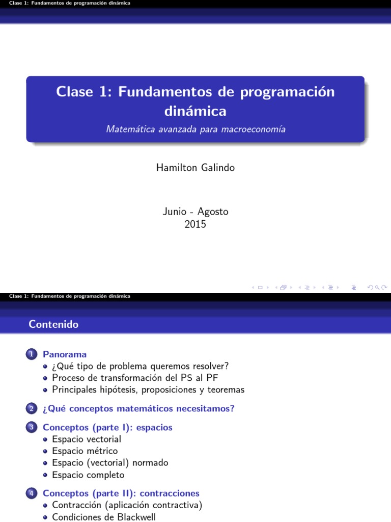 Clase 1 Fundamentos de Programacion Dinamica PDF | PDF