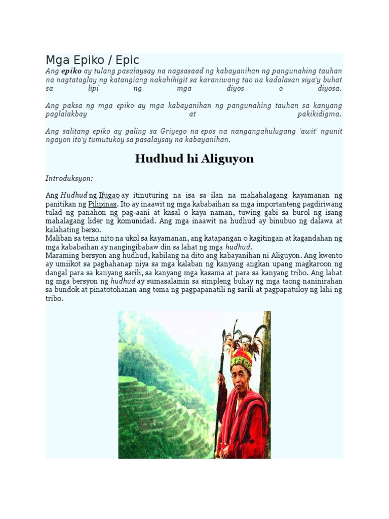 Mga Epiko | PDF