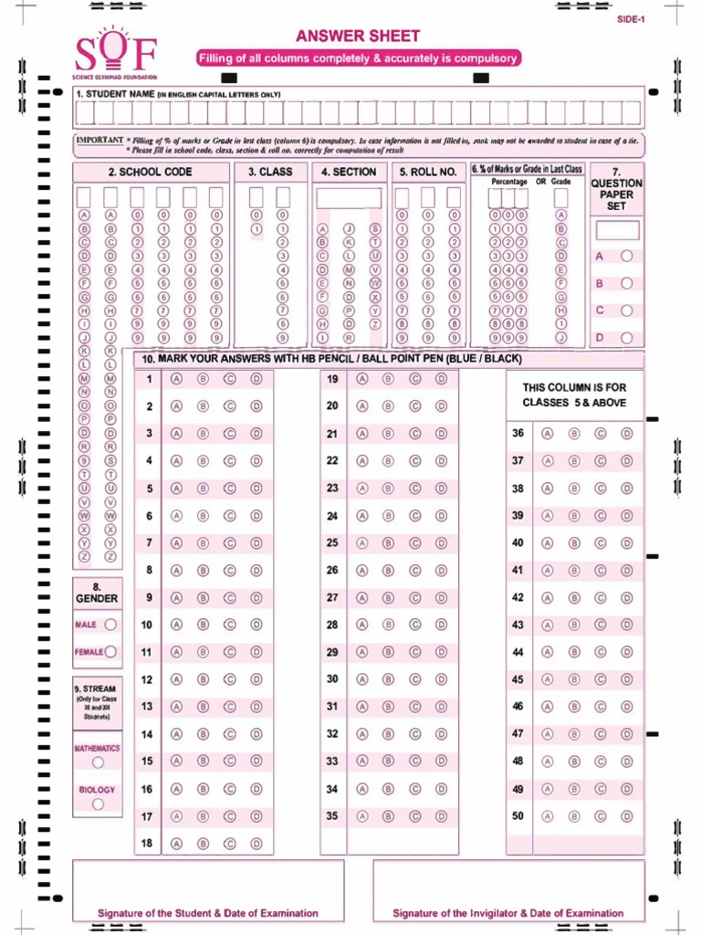 Omr Sheet PDF | PDF