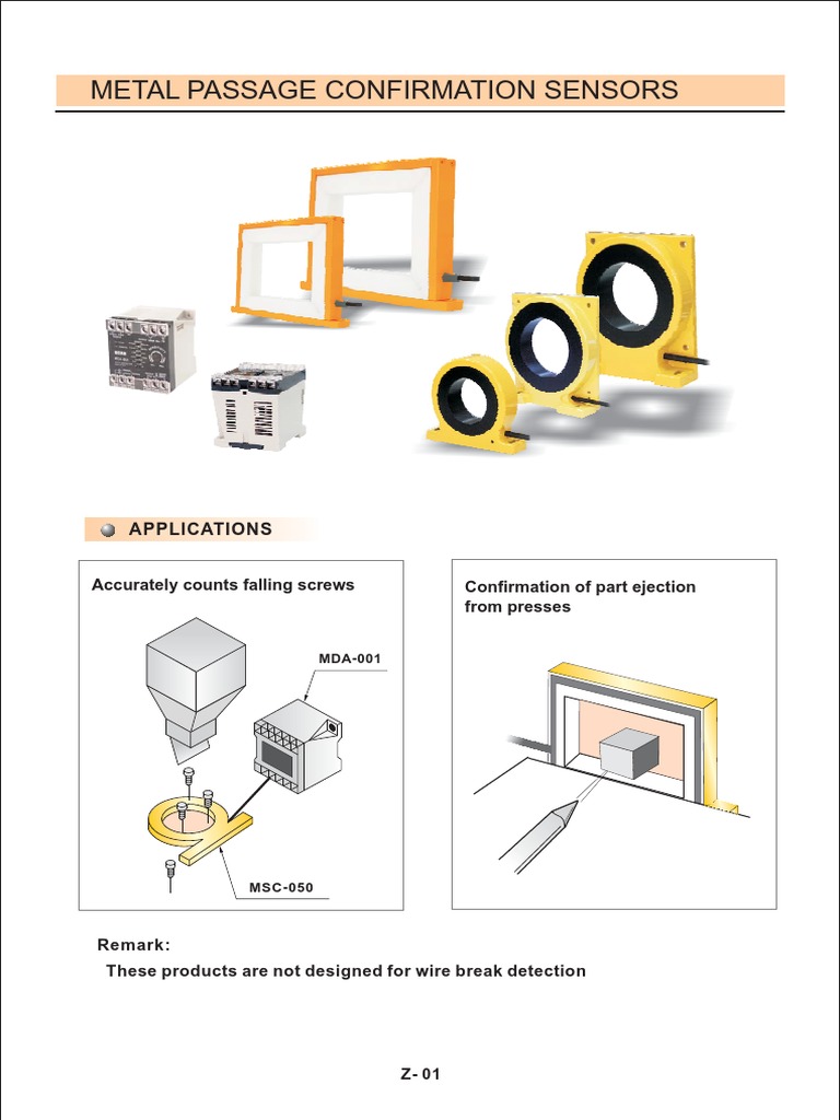 Z Metal Passage Confirmation Sensor PDF | PDF | Switch | Electrical ...