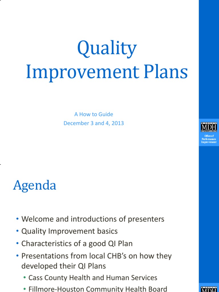 Quality Improvement Plan | PDF | Goal | Quality Management