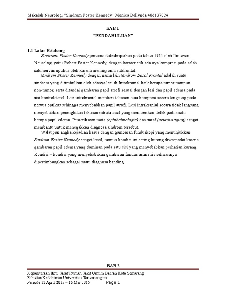 Foster Kennedy Syndrome | PDF