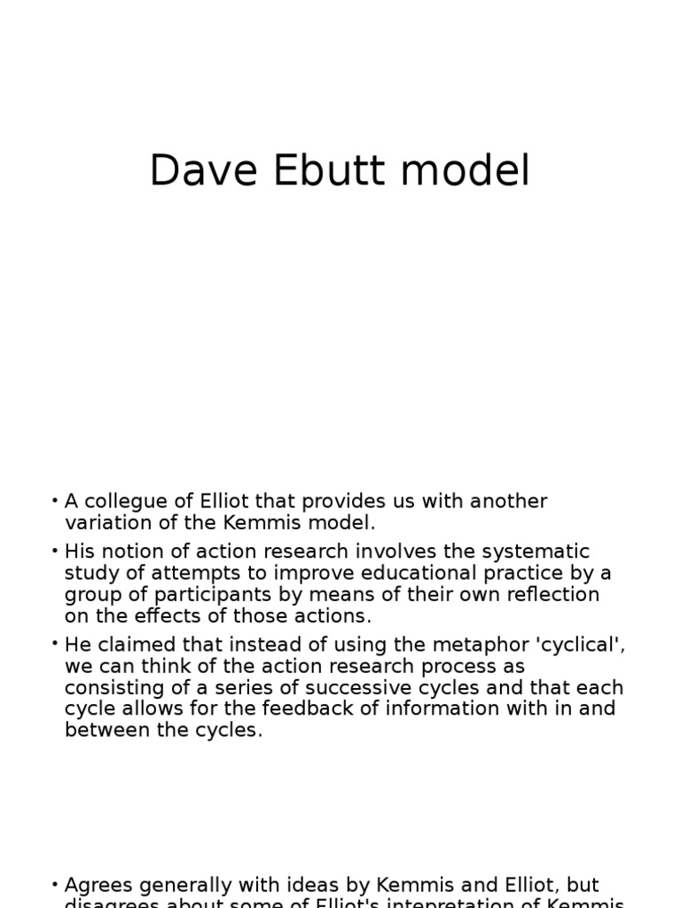 Dave Ebutt Model | PDF