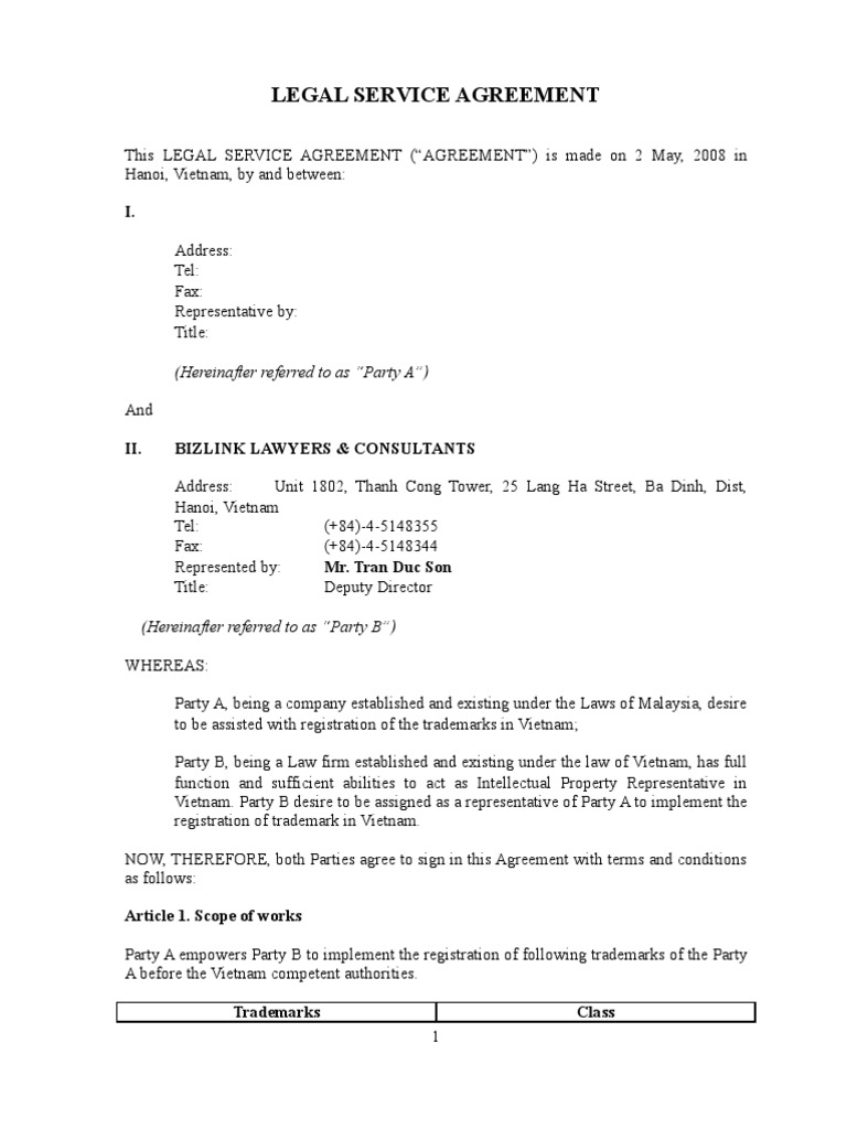 2 5 Legal Service Agreement Pdf Trademark Government
