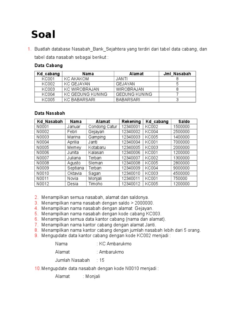 Soal Basis Data 5 | PDF