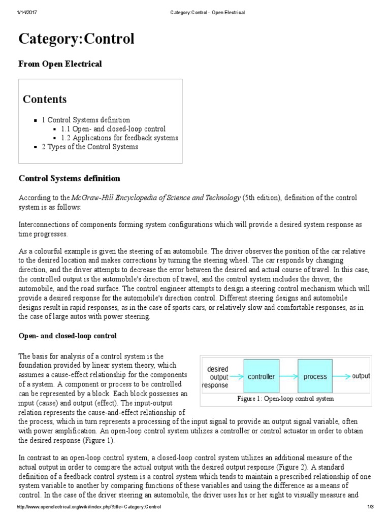 Control - Open Electrical | PDF | Control System | Control Theory