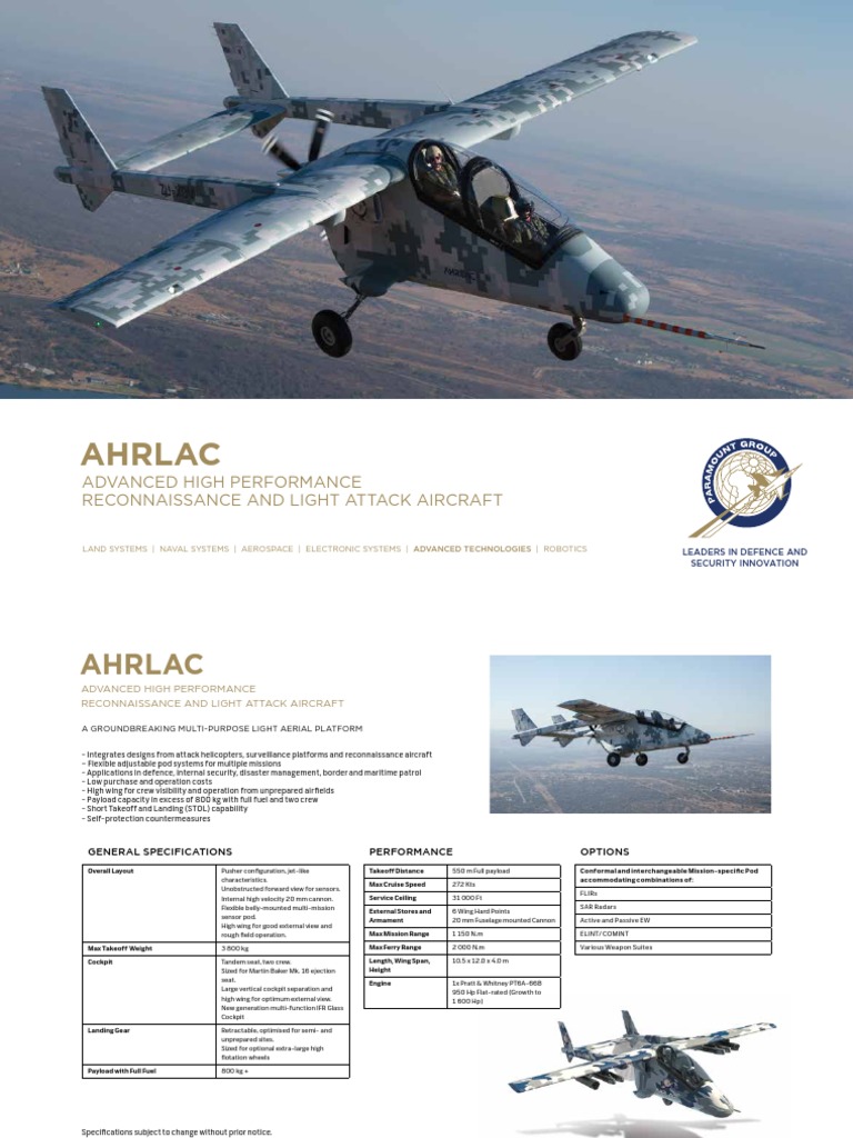 An Advanced Multi-Purpose Light Aircraft: The AHRLAC | PDF