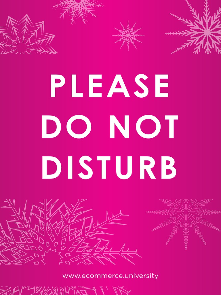 Do Not Disturb Sign 1 - 121216 - Idea1 A4 Poster | PDF