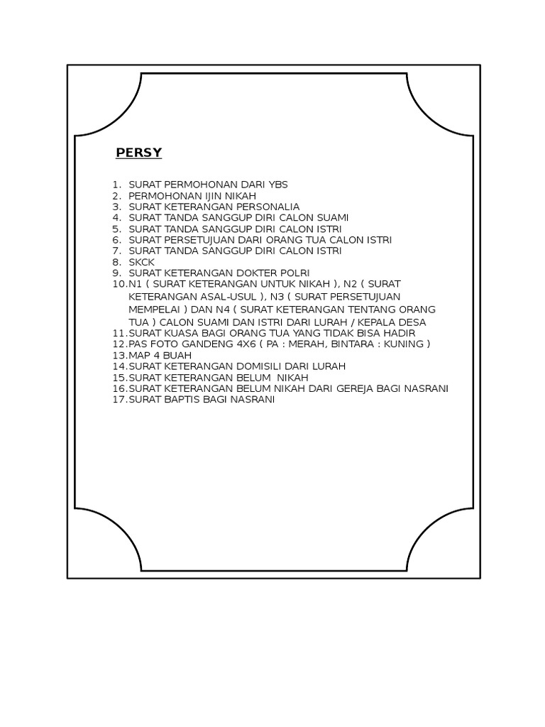 Persyaratan BP4R | PDF