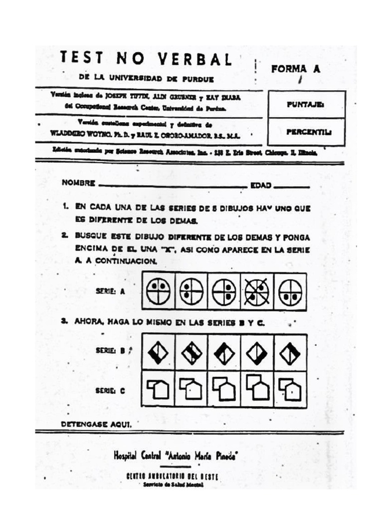 Test Purdue Forma A | PDF