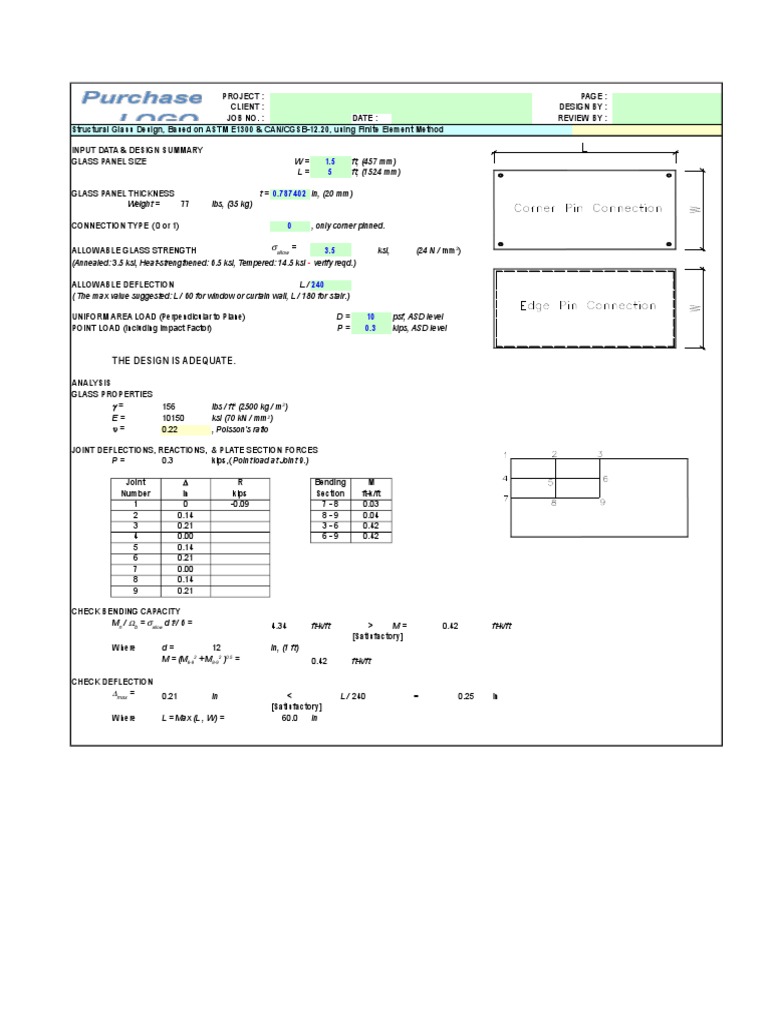 Structural Glass Design Summary | PDF