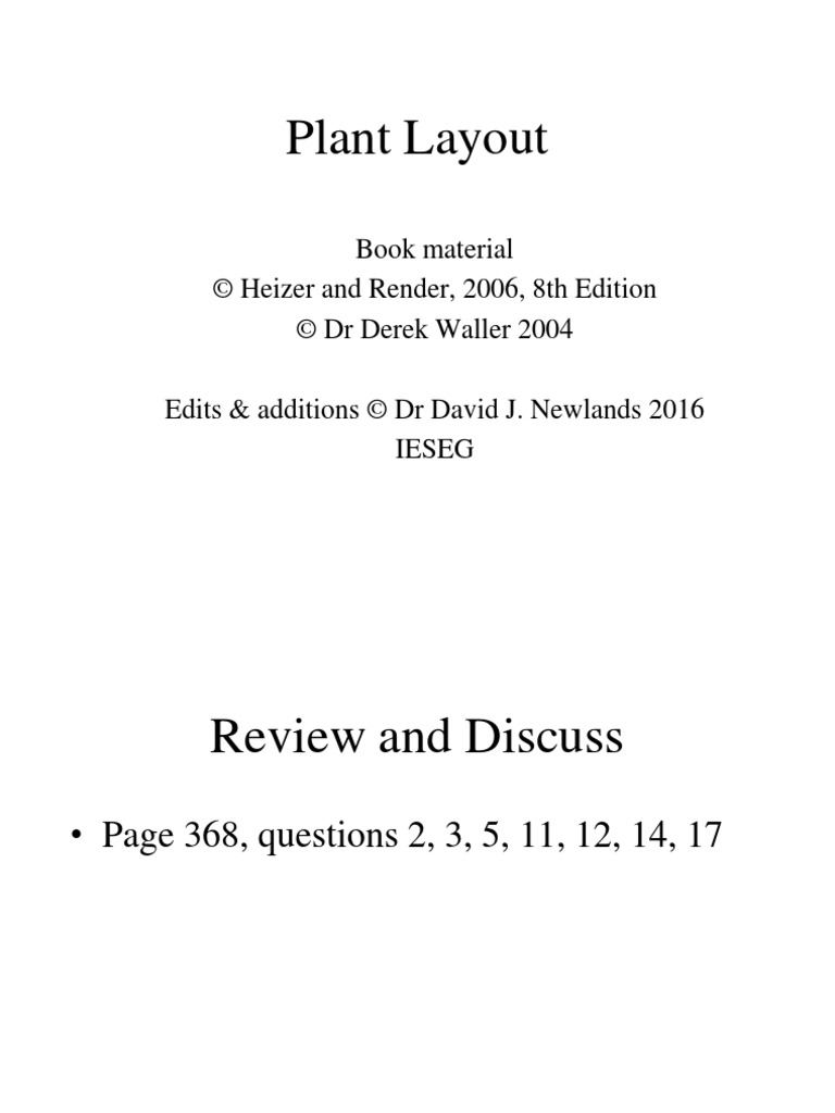 8 Plant Layout Additional Material For Students | PDF | Warehouse ...