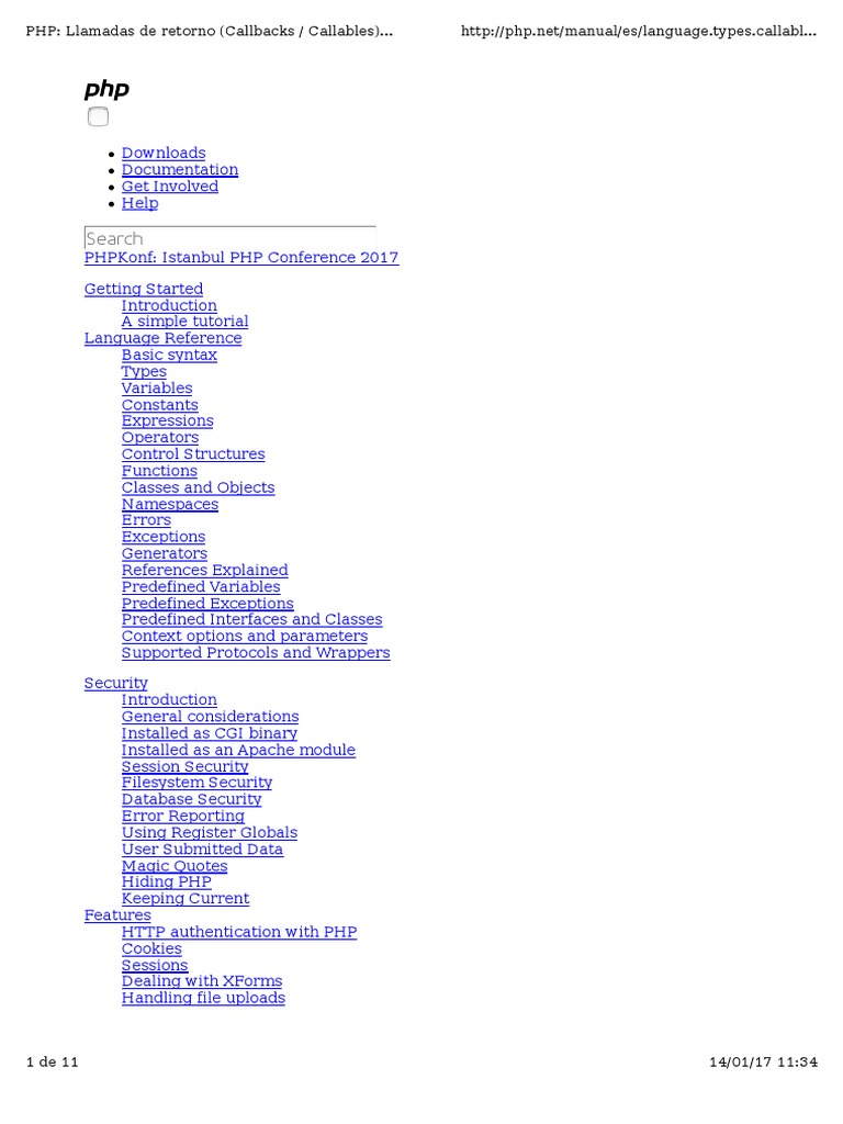 Llamadas de Retorno (Callbacks - Callables) en PHP | Download Free PDF | Php | Hypertext ...