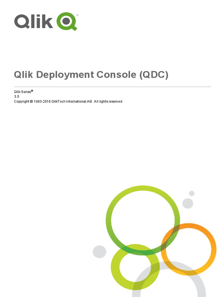 Qlik Deployment Console (QDC) | PDF | Command Line Interface | Microsoft Windows