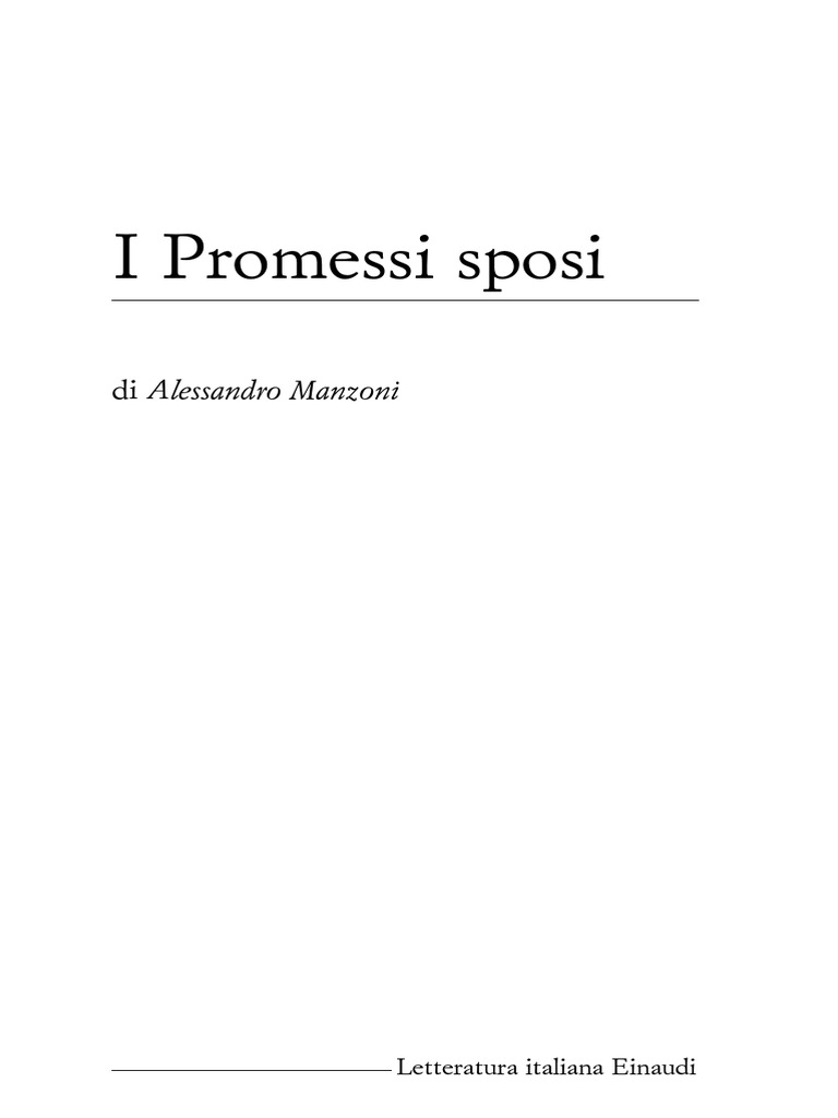 I Promessi Sposi PDF | PDF