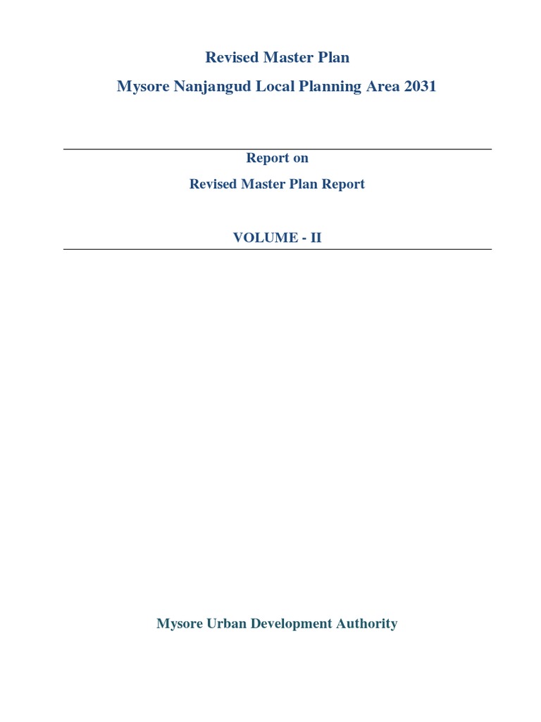 Mysore Master Plan Vol 2 | PDF | Infrastructure | Tourism