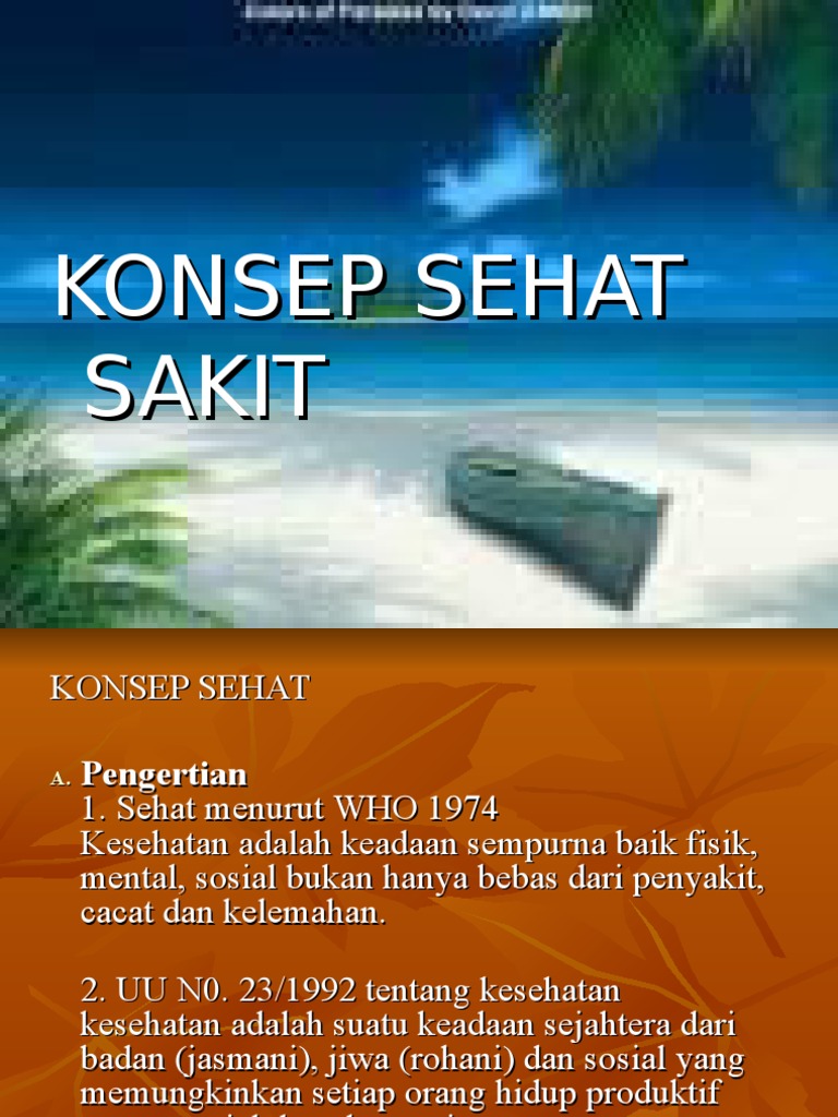 Konsep Sehat Sakit | PDF