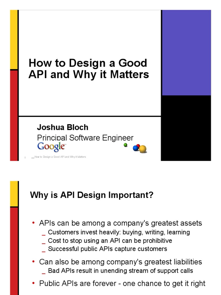 How To Design A Good API and Why It Matters | PDF | Application ...