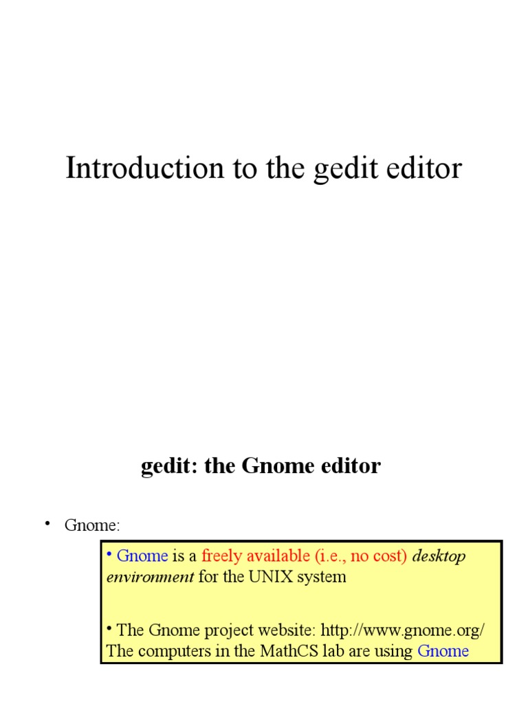 Introduction To The Gedit Editor | Download Free PDF | Computer ...