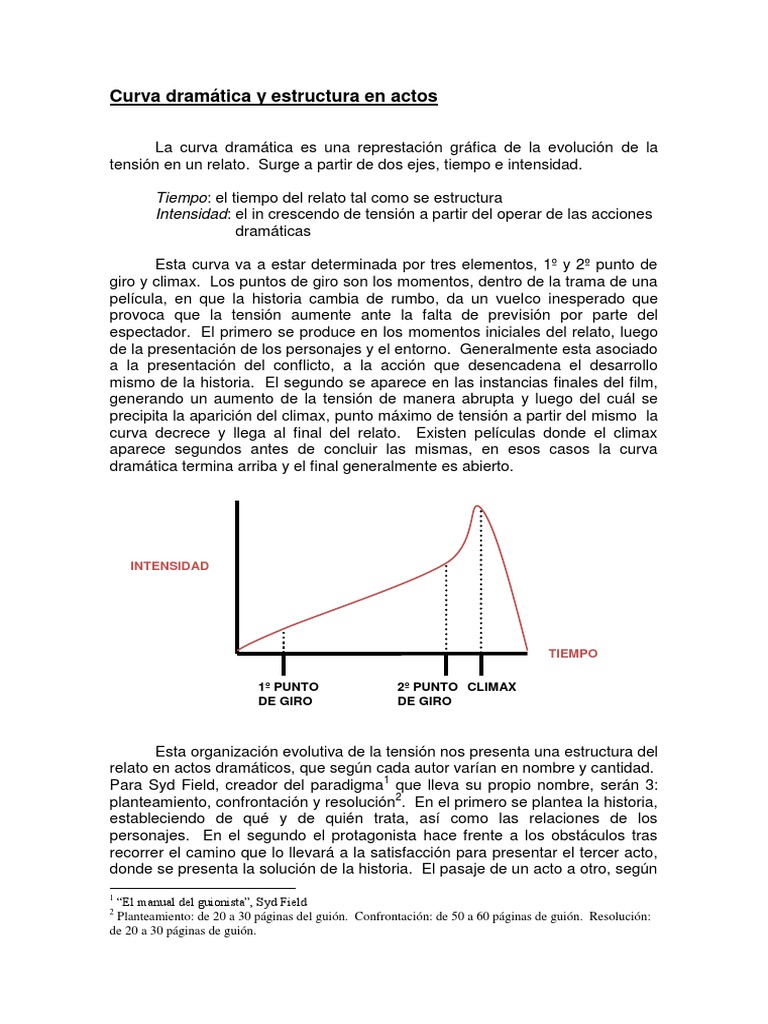 Curva Dramática y Estructura en Actos | PDF