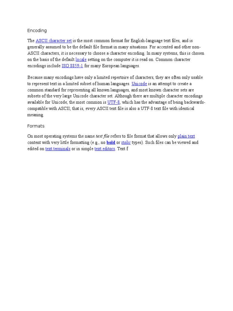 ASCII Character Set: Encoding | PDF