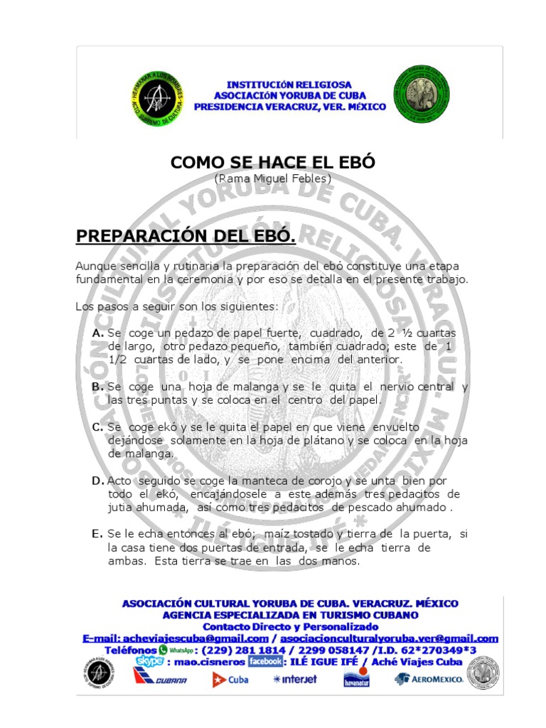 Ebó Opón Ifá (Miguel Febles) | PDF | Religión y creencia | Naturaleza