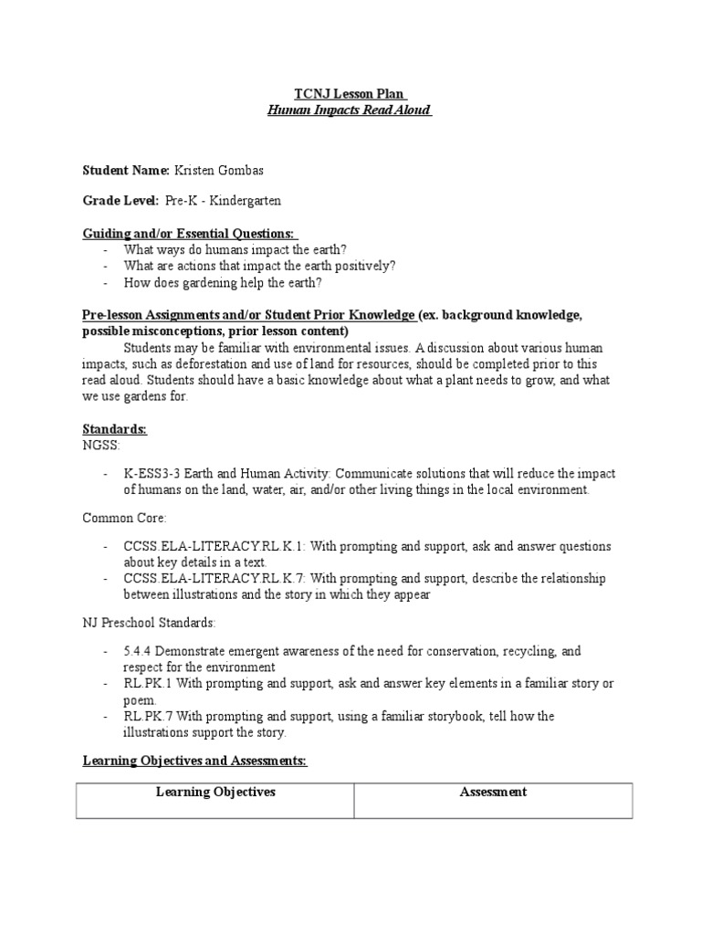 Curious Garden Lesson Plan | PDF | Gardens | Lesson Plan