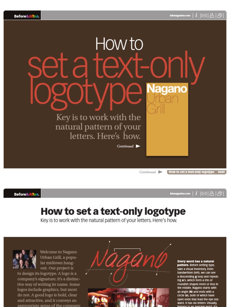 How To Set A Text Only Logotype PDF | PDF | Typefaces | Letter Case