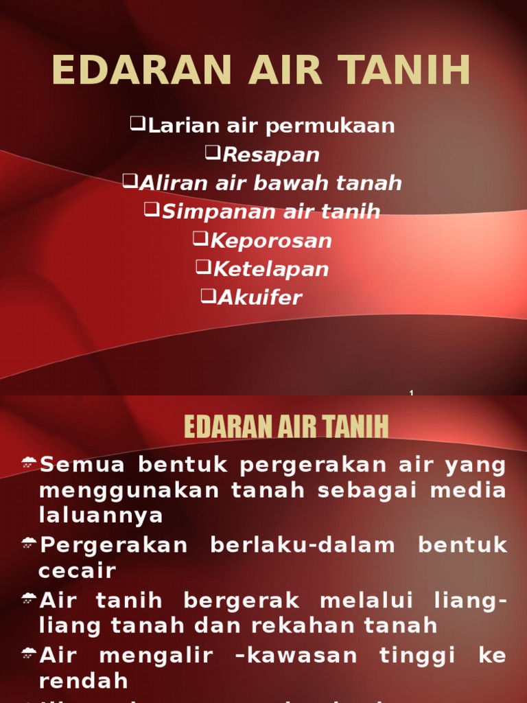 Edaran Air Tanih | PDF