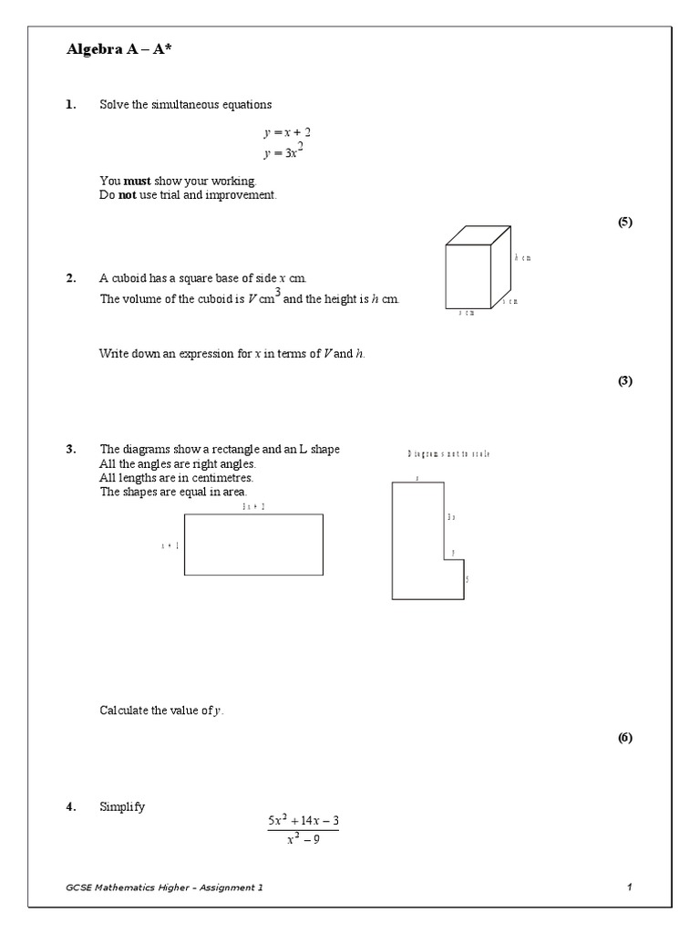 Higher Algebra Assignment Questions | PDF | Teaching Methods & Materials