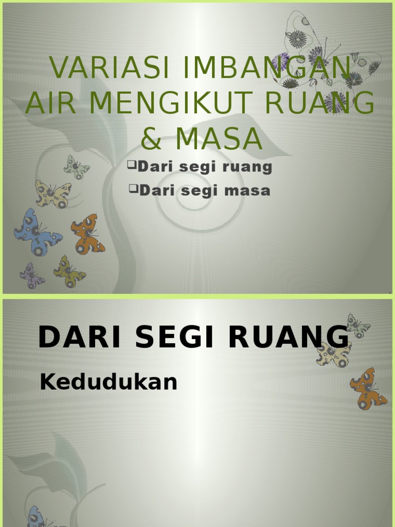 Variasi Imbangan Air Berdasarkan Ruang dan Masa | PDF | Sains & Matematika