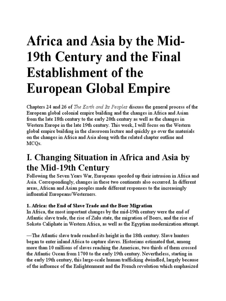 European Colonial Impact on Africa & Asia | PDF | Ottoman Empire | Slavery