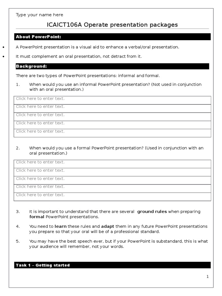 Operate Presentation Packages | PDF | Microsoft Power Point | Computing