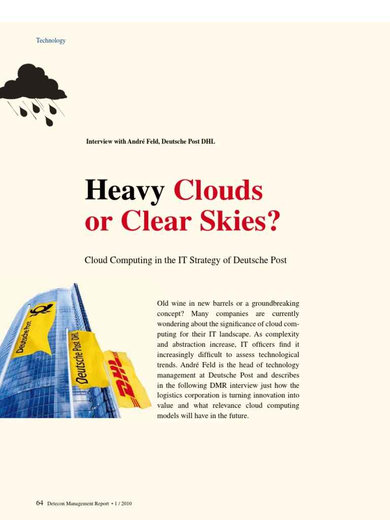 Heavy Clouds or Clear Skies? An Interview On Cloud Computing Strategy (Detecon Management Report ...