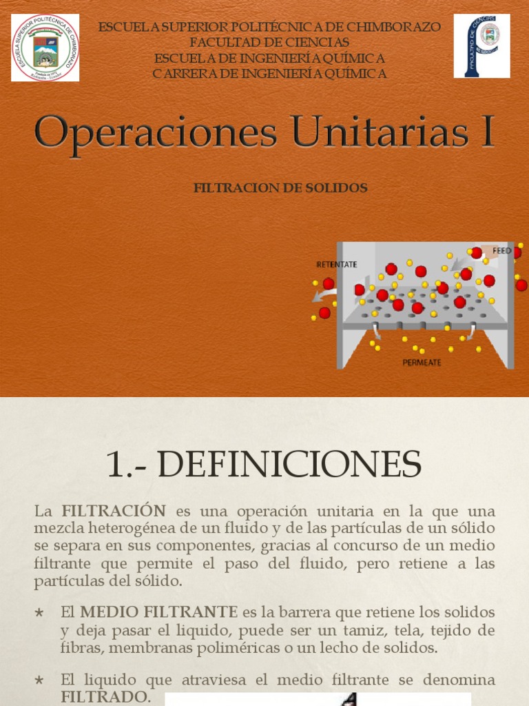 Filtracion de Solidos | PDF | Filtración | Química