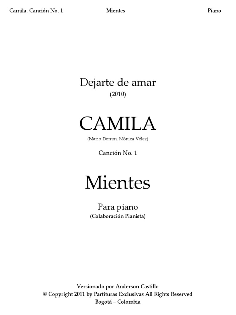 Camila Mientes PDF | PDF
