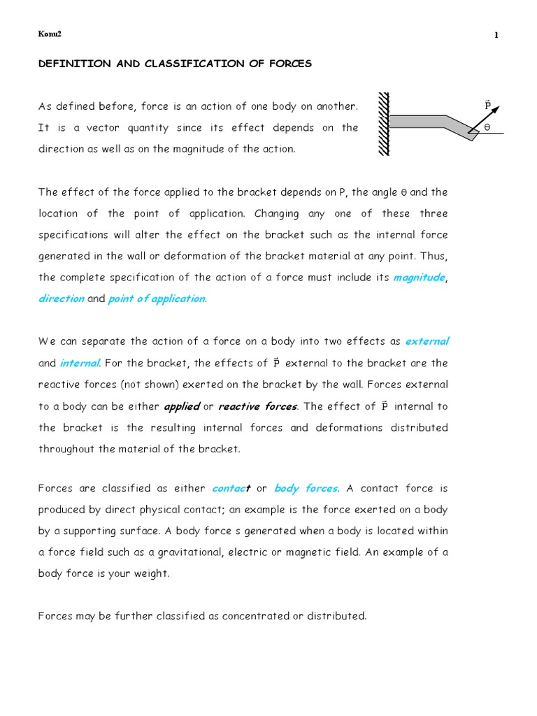 Chaper 2 Definition Classification Force SE | PDF | Force | Weight