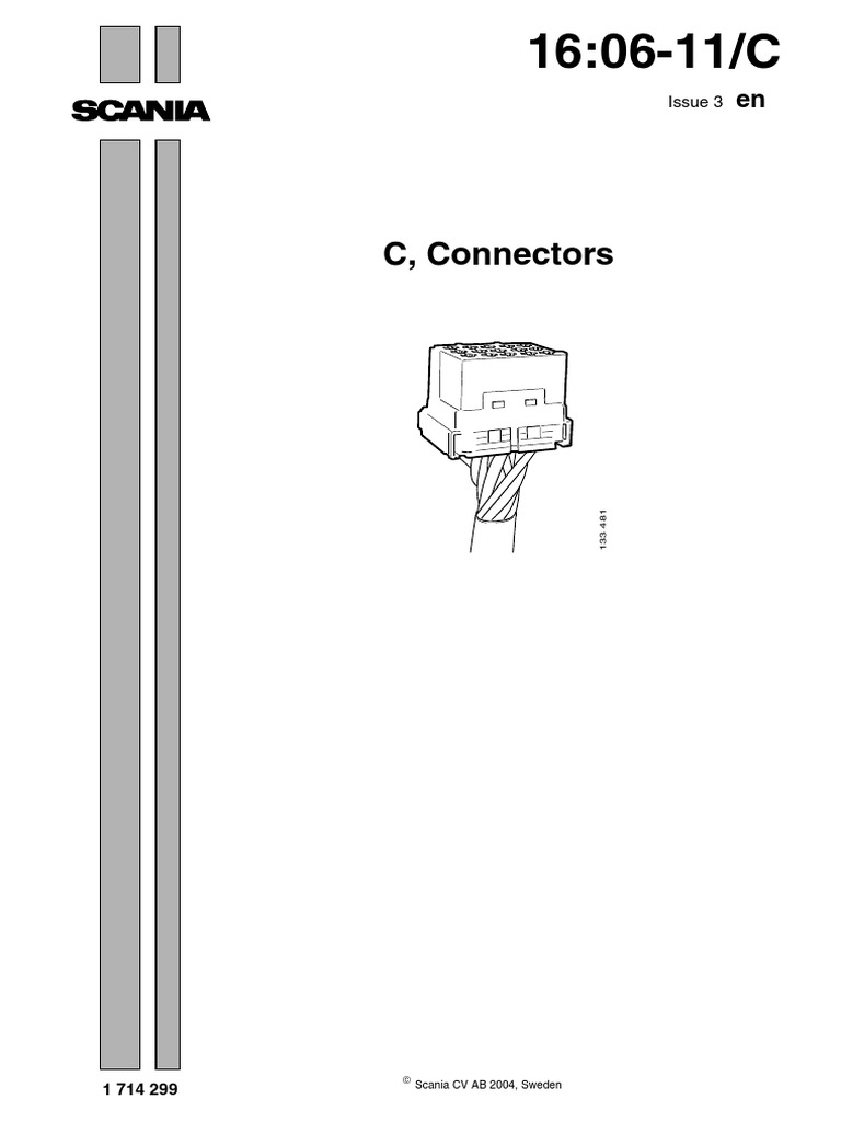Scania Connector Guide | PDF | Electrical Connector | Manufactured Goods