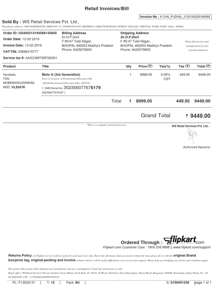 WS Retail Services Pvt. LTD. | PDF