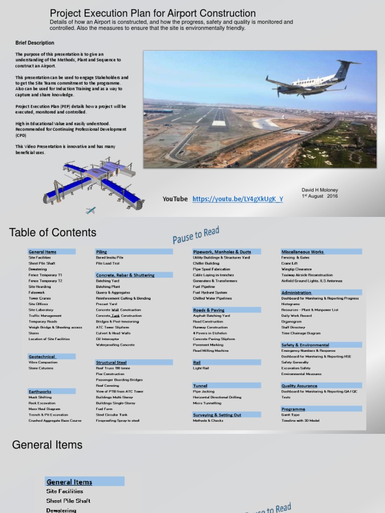 Project Execution Plan For Airport Construction | PDF | Road Surface ...