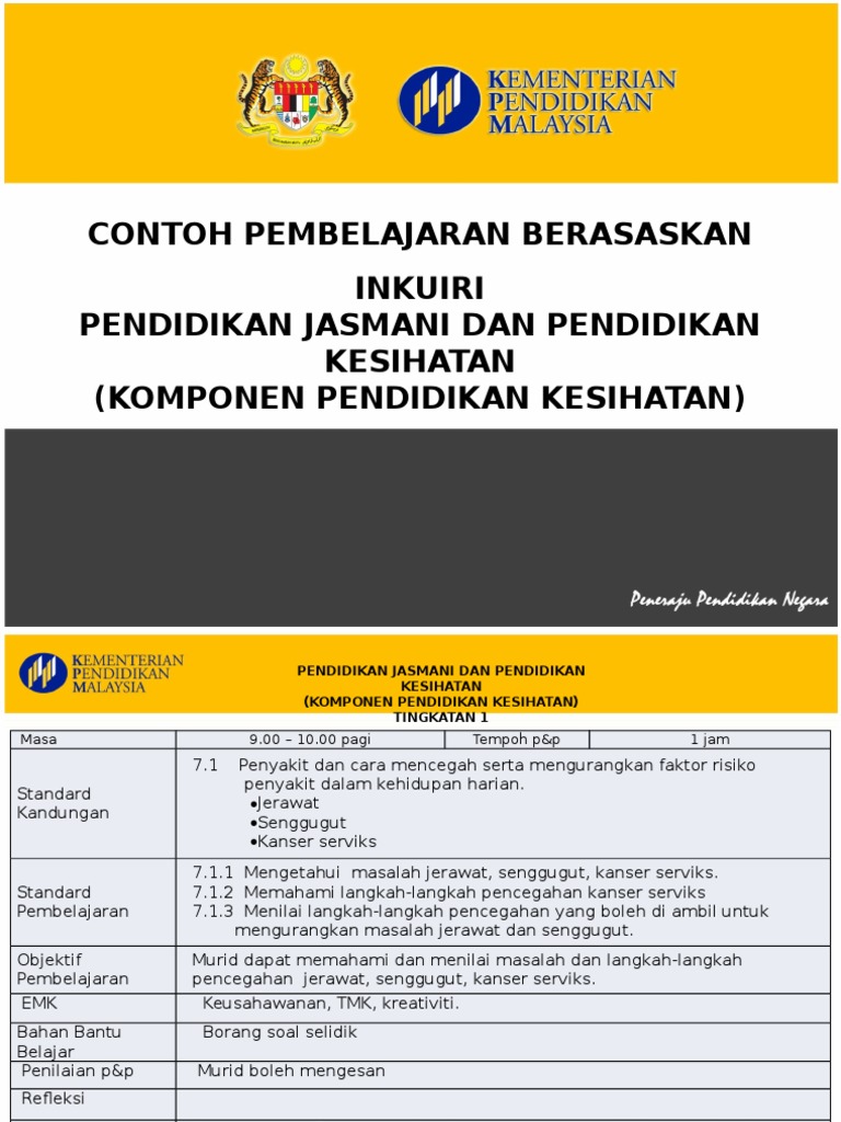 Contoh P&P Berasaskan Inkuiri PJPK (Komponen PK) | PDF