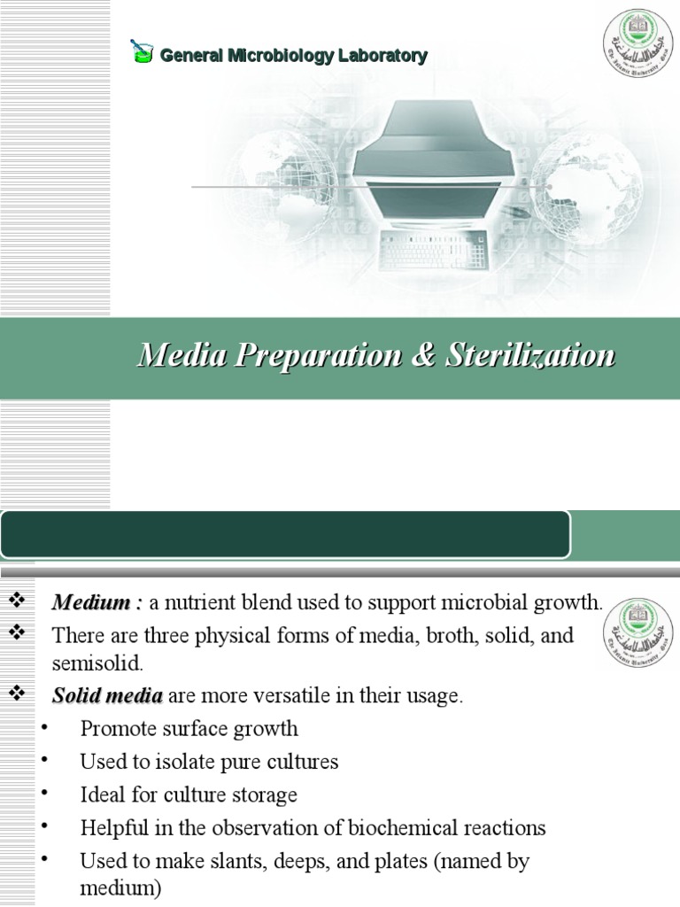Media Preparation Sterilization | PDF | Growth Medium | Sterilization ...